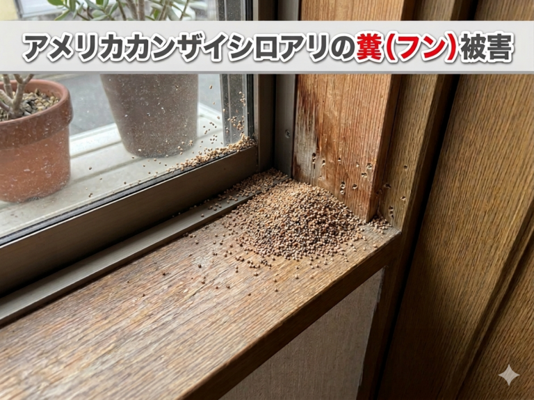 「砂粒のようなフン」を見たら要注意！アメリカカンザイシロアリの兆候と対処法